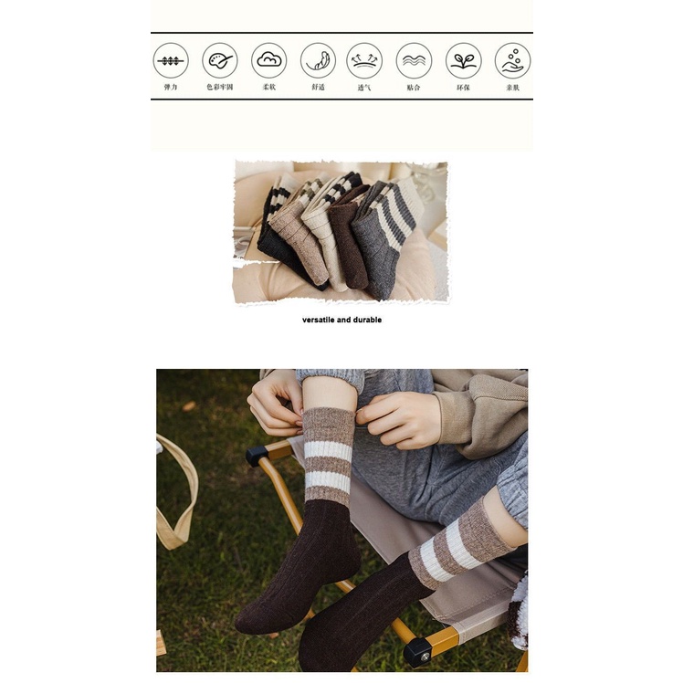 MALAYSIA READY STOCK!1 Pair Korean Style Women Socks with Classic Color ...