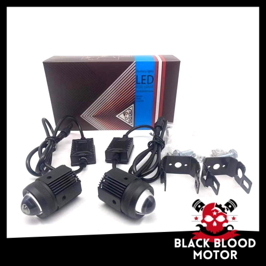 2pcs Waterproof Motorcycle Mini LED Fog Lamp V1 Spotlight White Yellow ...