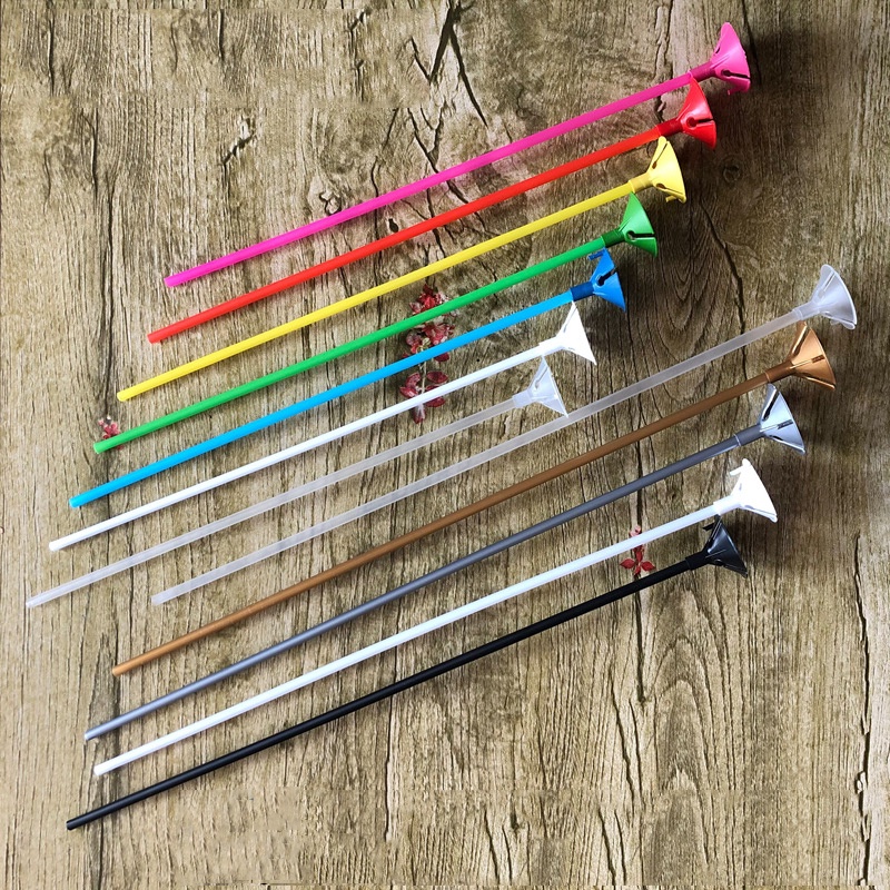 (10 sets)40cm Balloon Stick Advertising Balloon Special Pole Care Black ...