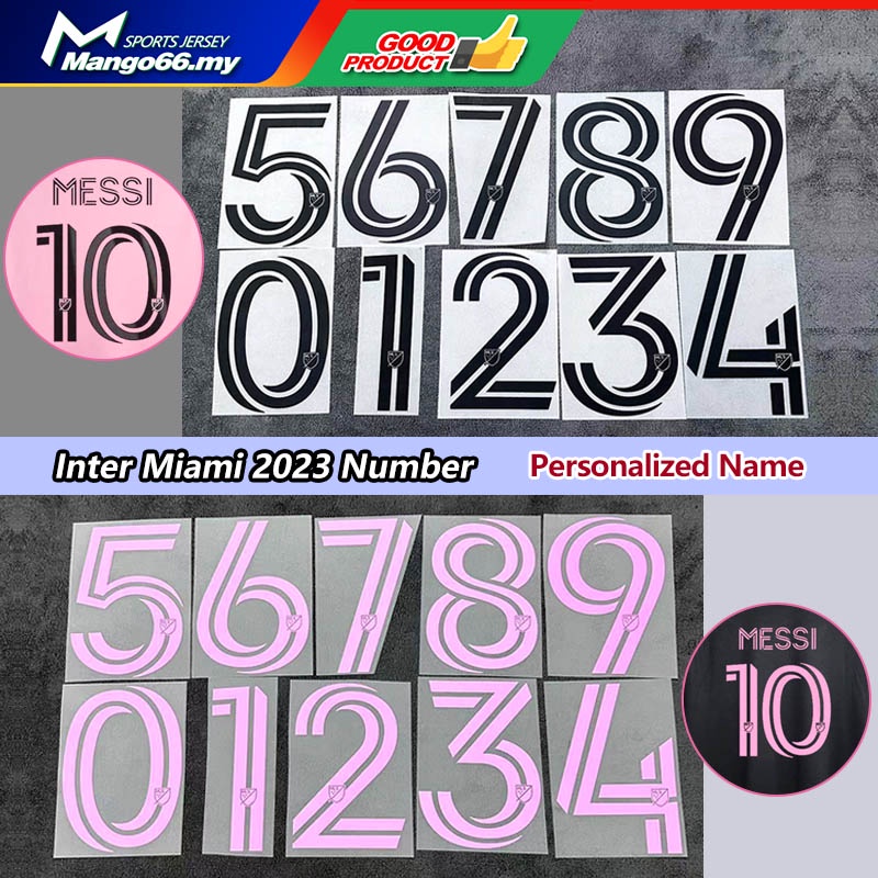 Inter Miami 2023 [Numbers] Customized Shirt Numbers/Unique Name / Messi ...