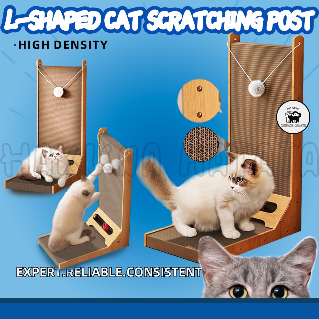 Hakuna Matata Cat Scrathcer L SHAPED ECO Cat Scratcher Board With Ball ...