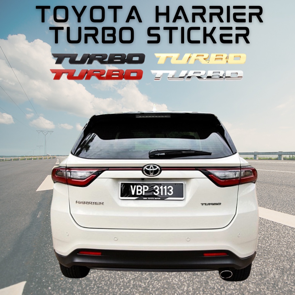 TOYOTA HARRIER 3D Car Metal TURBO Emblem Logo Sticker Badge Accessories ...