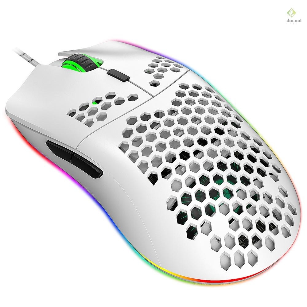 HXSJ J900 USB Wired Gaming Mouse RGB Gaming Mouse with Six Adjustable ...