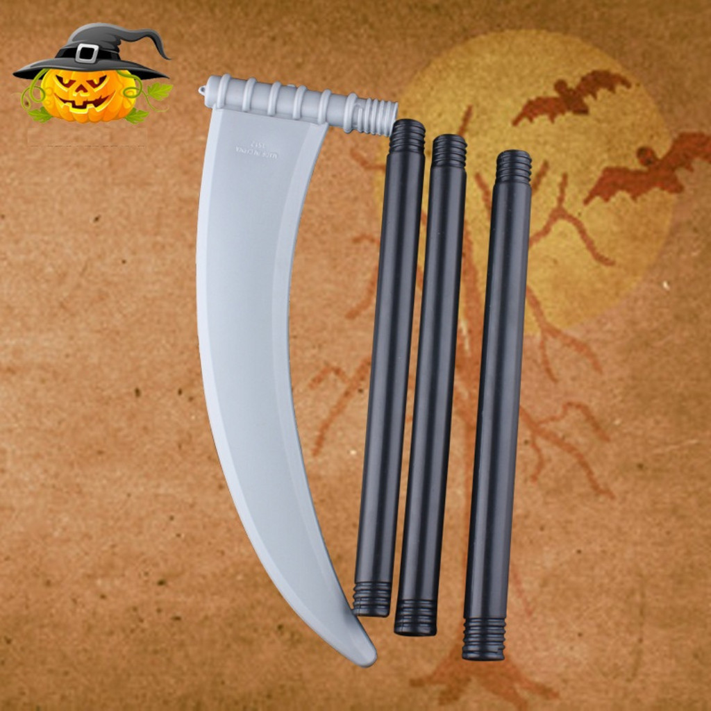 Halloween Stage Props Sickle Double-Sided Axe Red Three-Pronged Three ...