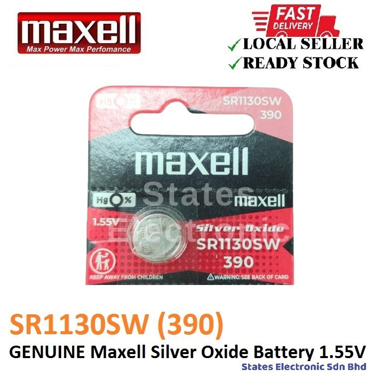 SR1130SW (390) GENUINE Maxell Silver Oxide Battery 1.55V | Shopee Malaysia
