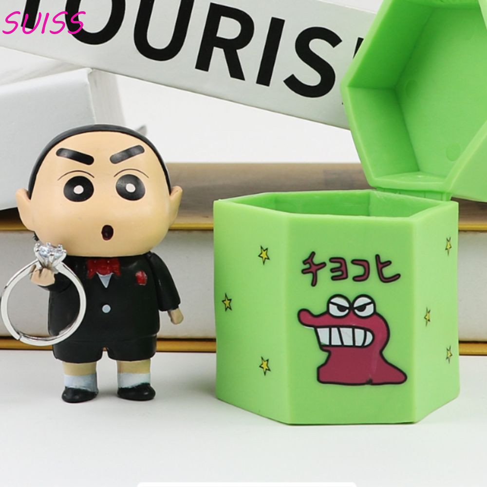 SUISS Crayon Shin-chan Anime Figure, Ring Case Cookie Box Shin-Chan ...
