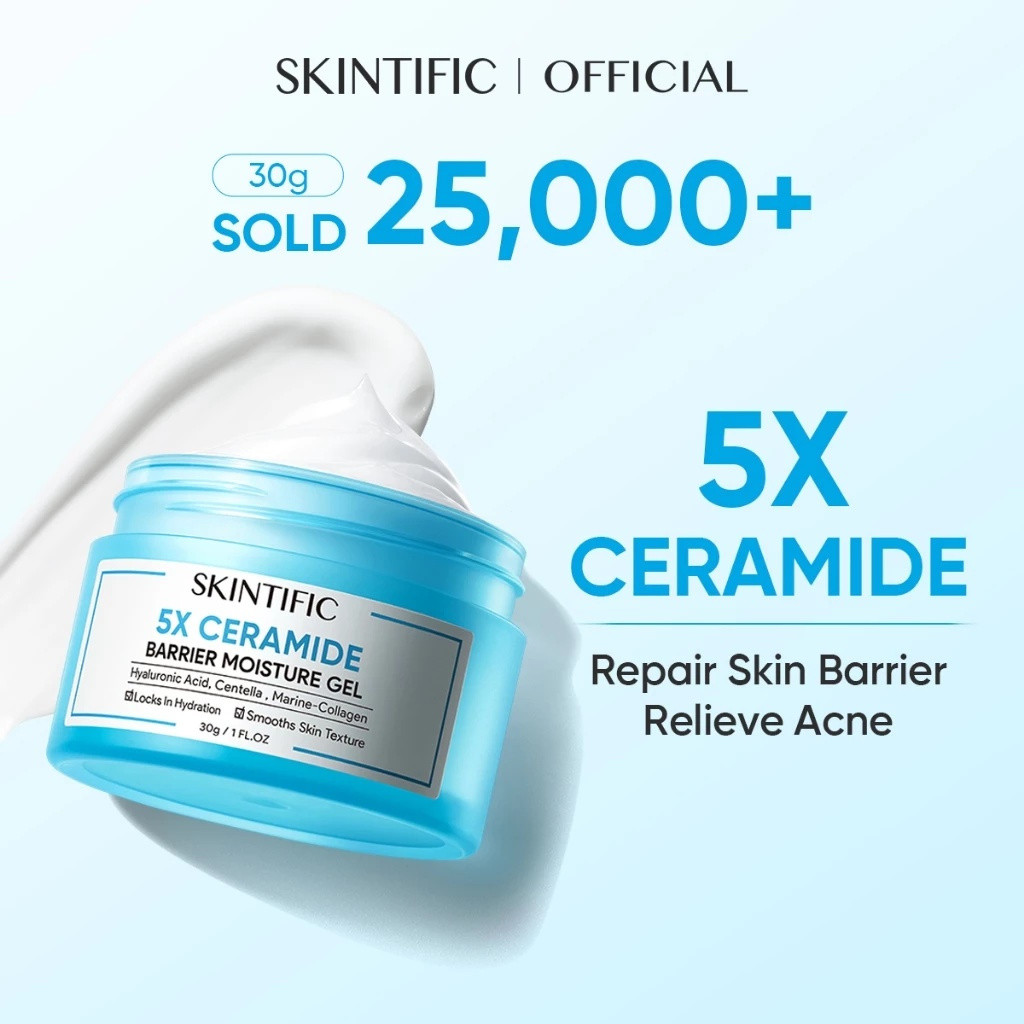 5X Ceramide Skin Gel Barrier Moisturizer Day Night Cream 30g | Shopee ...