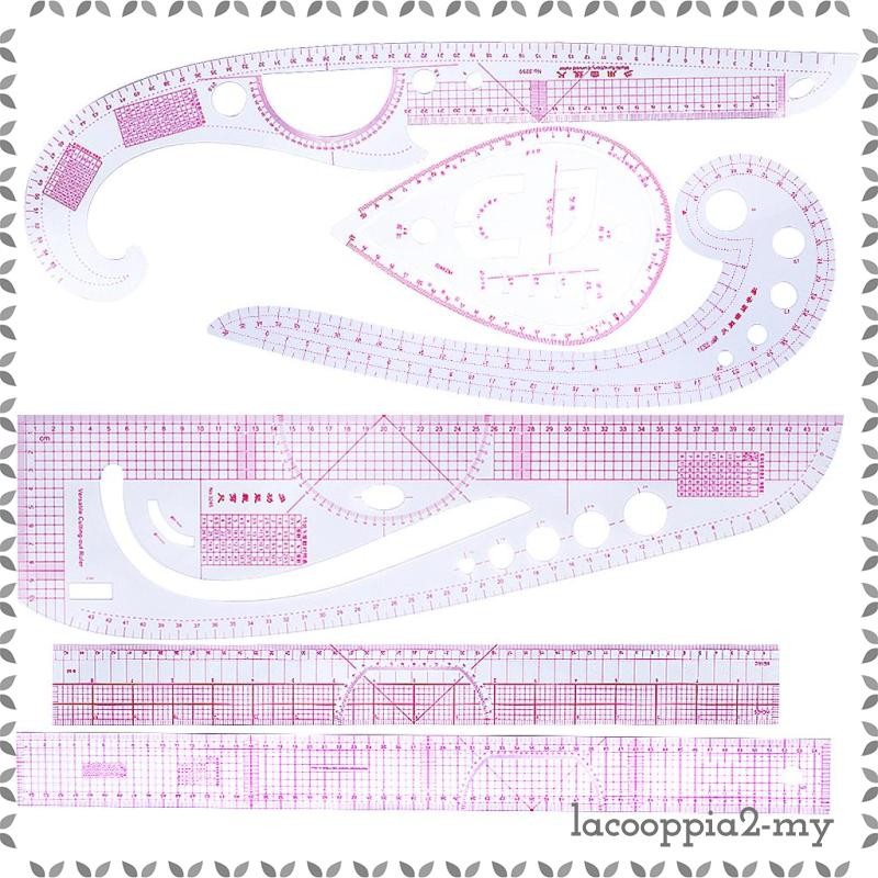 [LacooppiabcMY] 6 Fashion Ruler Set French Curve Rulers Pattern Grading ...