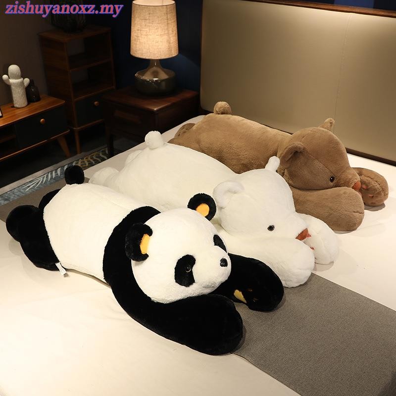 120CM Cute Giant Long Panda Bear Plush Lie Prone Posture Stuffed Animal ...