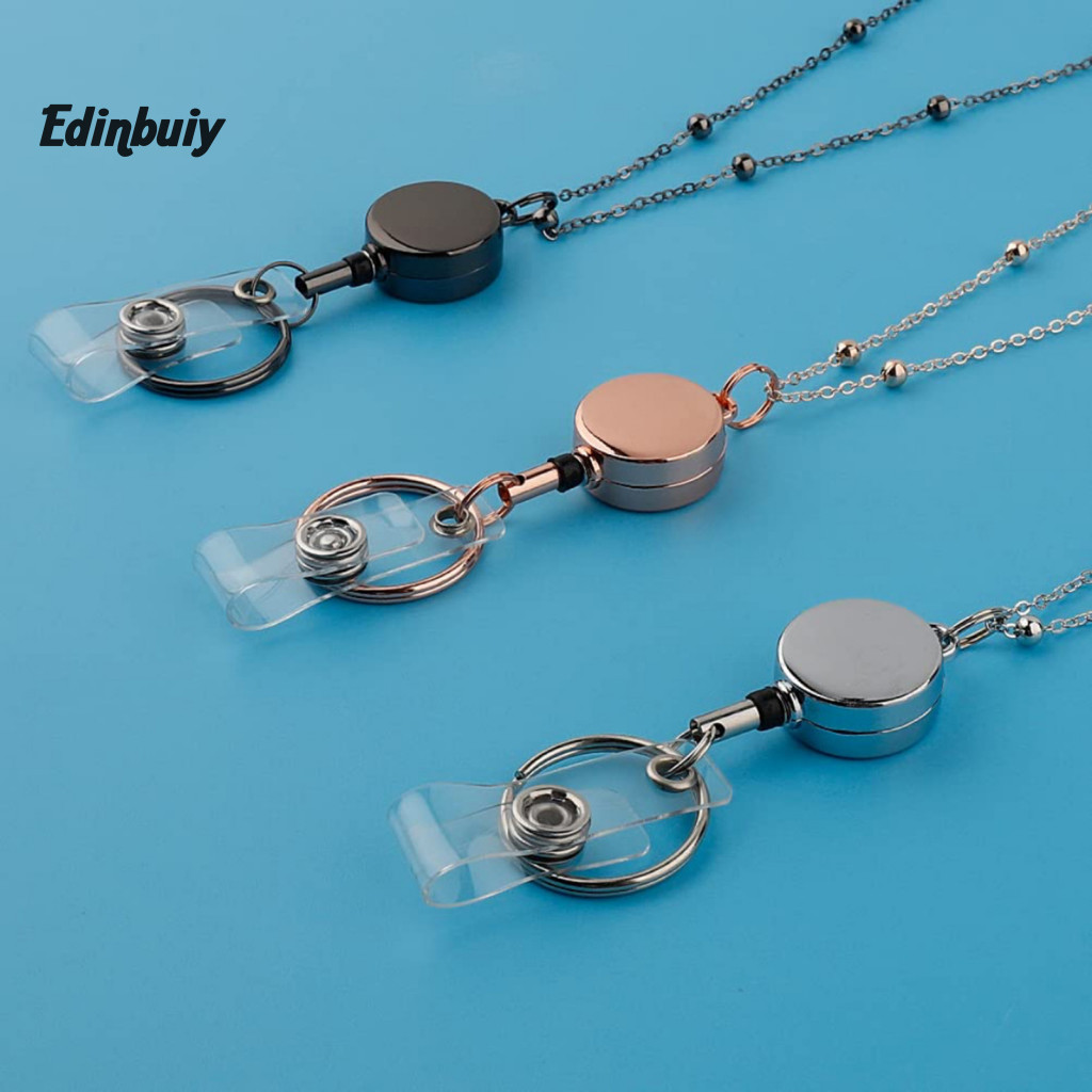 EDI Stainless Steel Badge Reel Vertical Id Card Sleeve Stylish ...