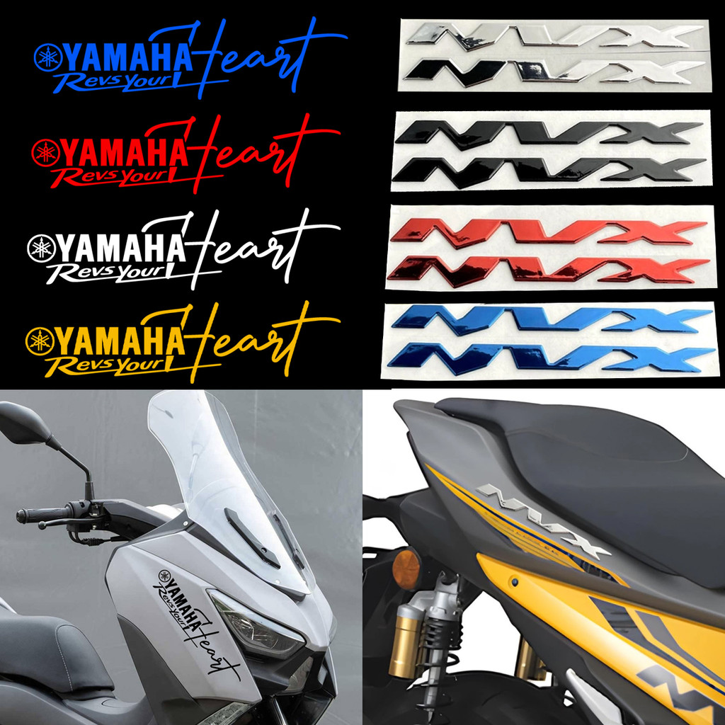 Yamaha NVX Logo Sticker 3D Resin Gel Motorcycle Body Waterproof Decal ...