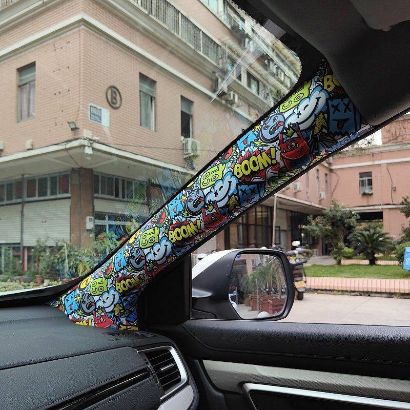 JDM Car Modification A- Pillar Ceiling Repair Patch Self-Adhesive ...