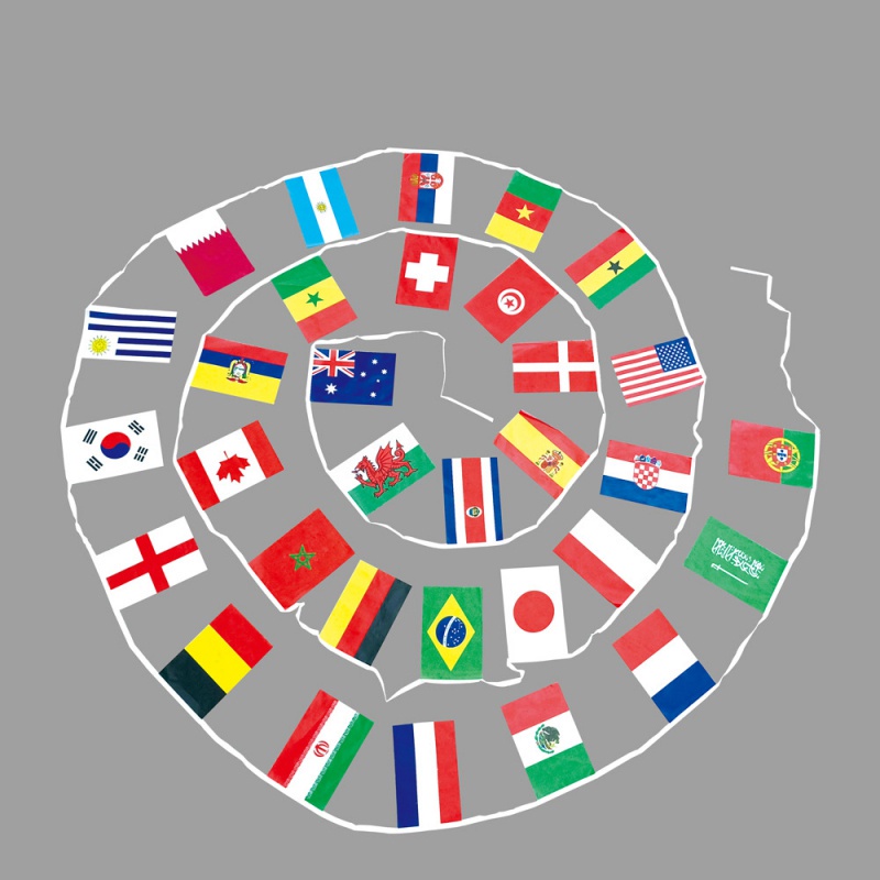 Qatar 2022 World Cup 32 Flags String Flags Qatar World Cup Decorative ...