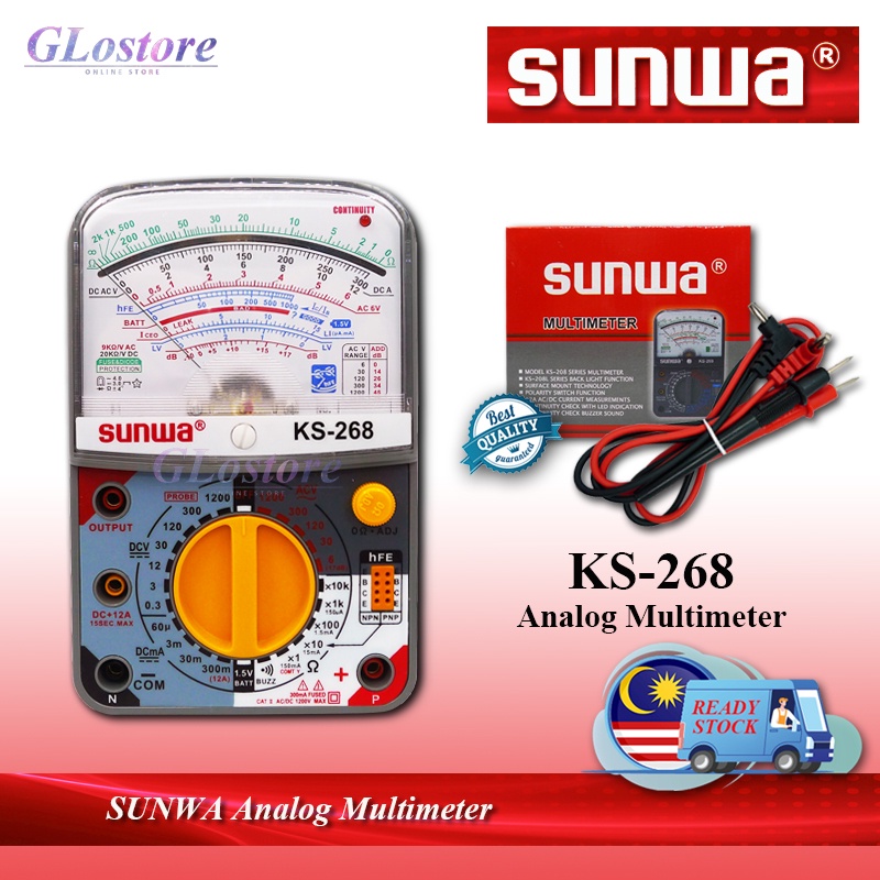 SUNWA ANALOG MULTIMETER KS-268 / MULTITESTER KS268 SUNWA METER | Shopee ...