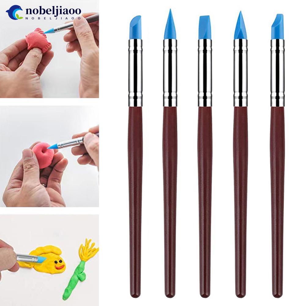 NOBELJIAOO 5Pcs/Set Pottery Clay Soft Embossing Pen Sculpture Plastic ...
