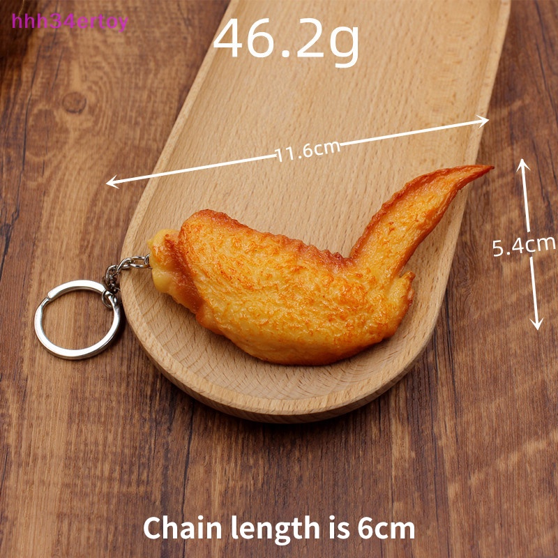 hhh34ertoy> Funny Fried Chicken Leg Chicken Wing Keychain Creative Mini ...