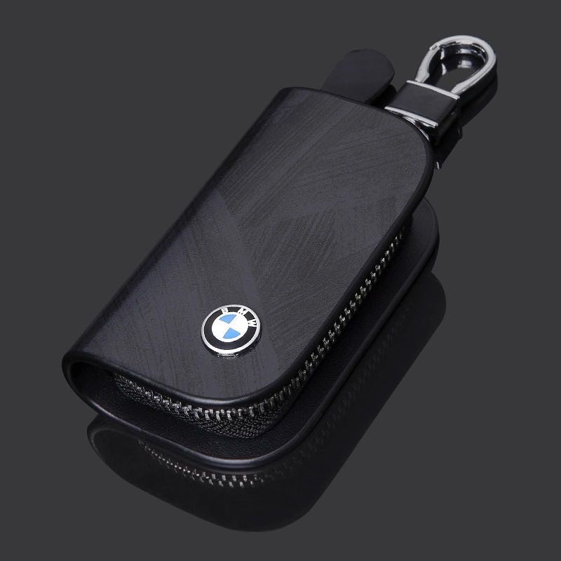 BMW Accessories Leather Car Key Cover Keyring Holder Key Keychain Case ...