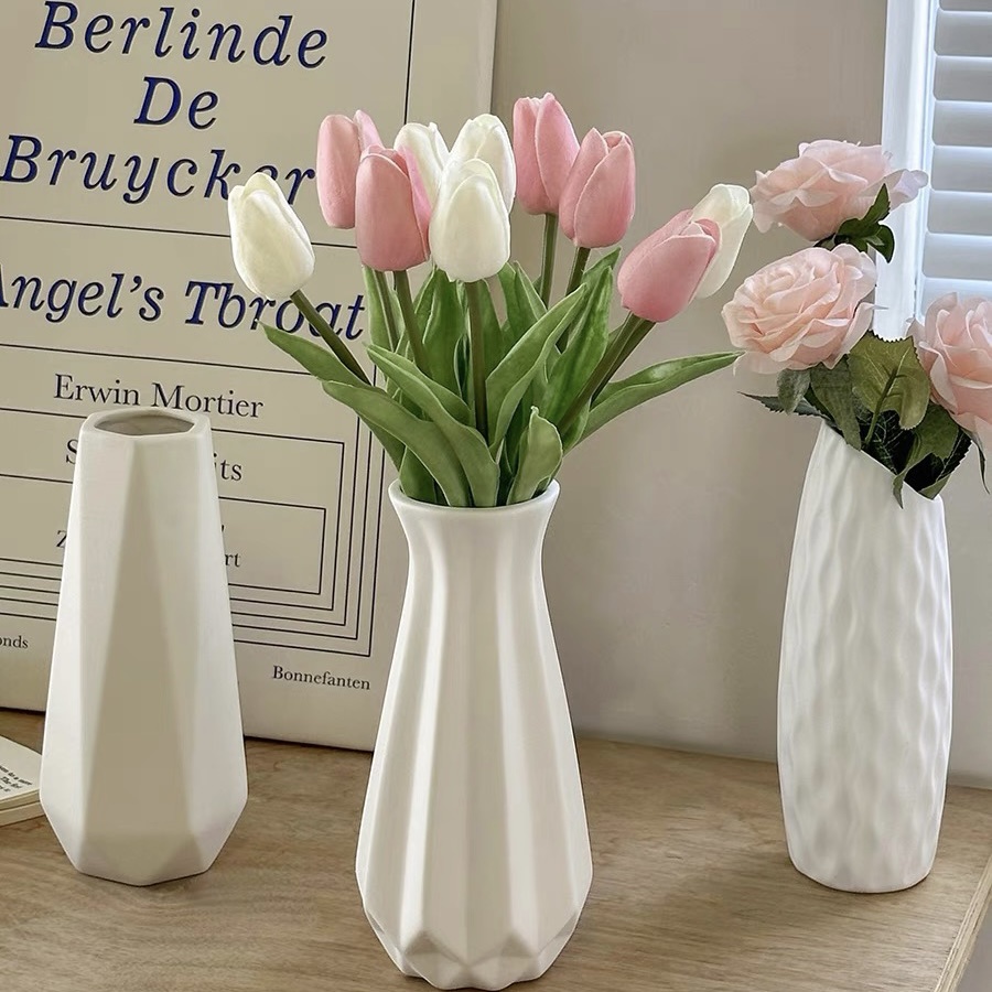 Nordic Plastic Vase Creative Minimalist Simulation Vase Desktop ...