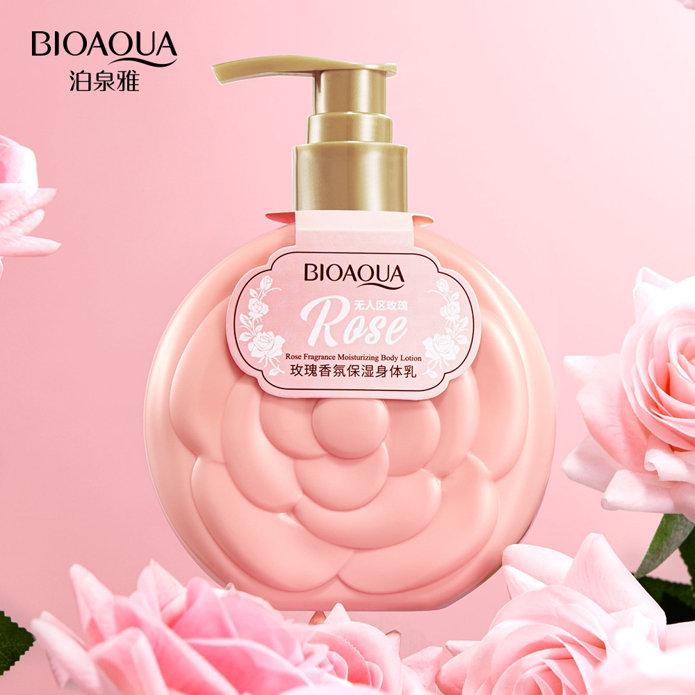 BIOAQUA Rose Fragrance Moisturizing Body Lotion Refreshing Non Sticky ...