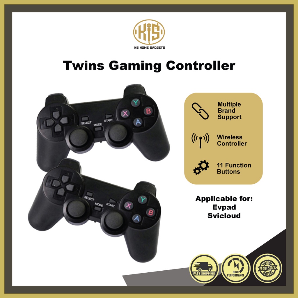 Twins Game Control 2.4GHz Wireless Dual Joystick Control Game ...