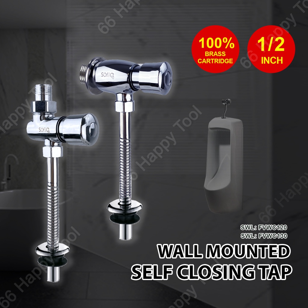 FVWC Urinal Flush Valve Hand Push Toilet Bathroom Push Button Toilet ...