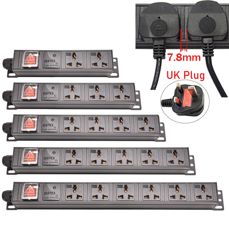 Server rack installation PDU power distribution unit power board universal socket with surge ...