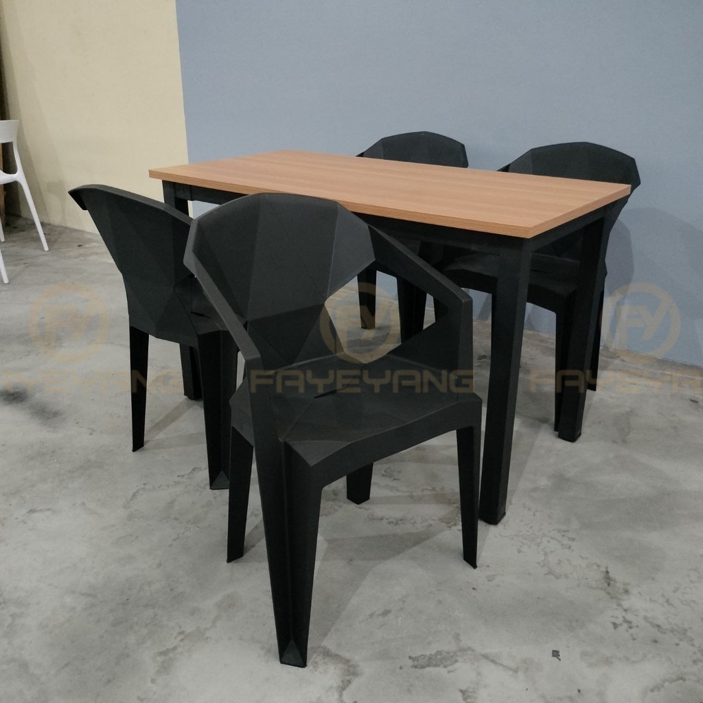 Fayeyang Dining Table Set (1+4) / Meja Makan/ Meja kafe/ Cafe table ...