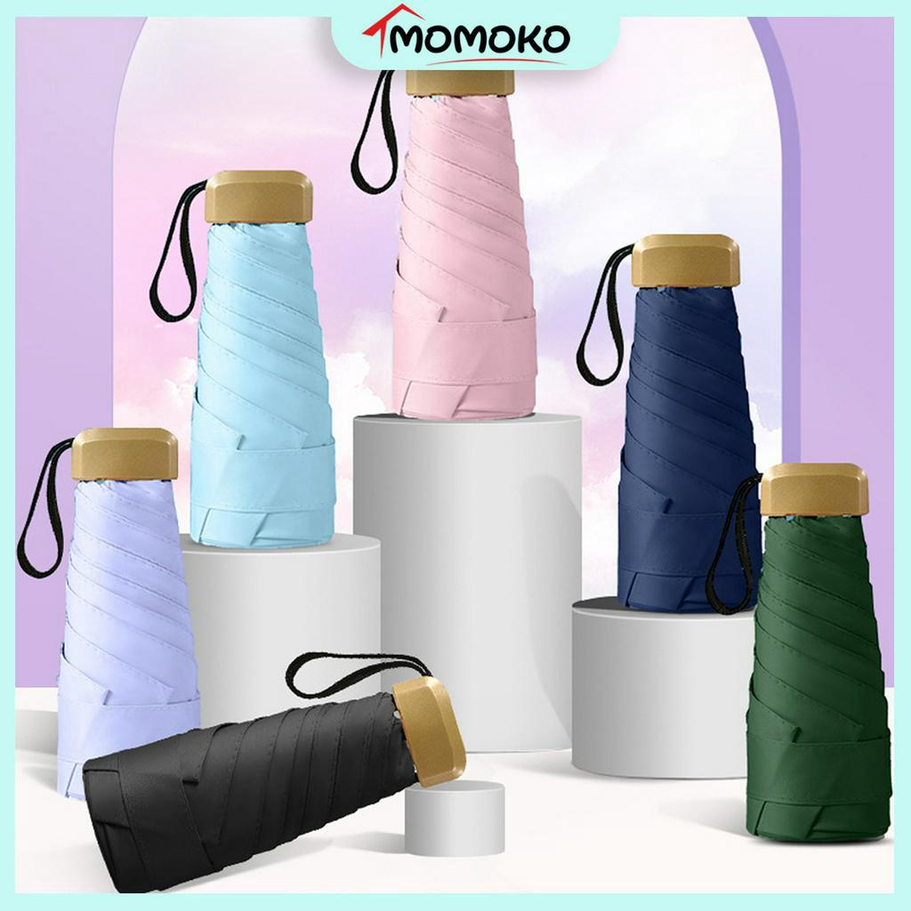 UV Mini sun umbrella flat five-fold umbrella black glue sunscreen anti ...