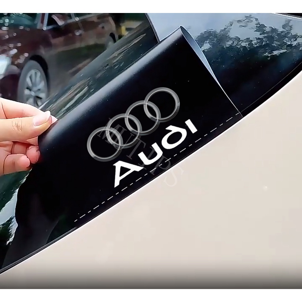 Audi Car Sticker Wash Label Style Trunk Door Decals PVC Auto Decoration ...