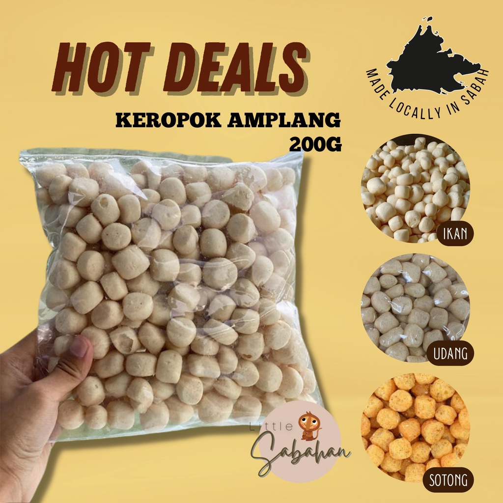 Keropok Amplang Sabah IKAN SOTONG UDANG (200g, 500g, 1kg) | Shopee Malaysia
