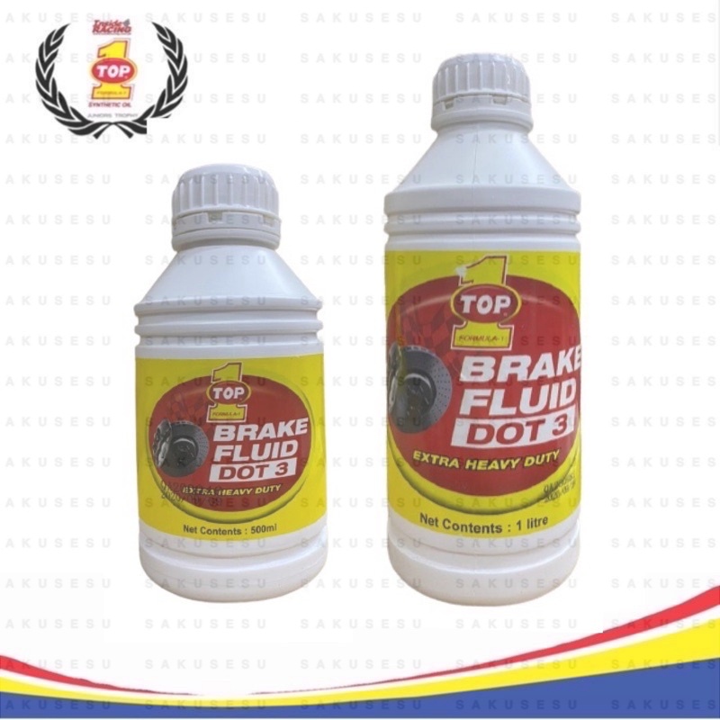 Top 1 Dot 3 Brake Fluid (500 ml & 1 liter) | Shopee Malaysia