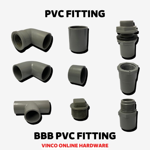 PVC BBB Fitting Socket Tank Connector Elbow Threaded Plug End Cap Valve Socket PT Socket Grey ...