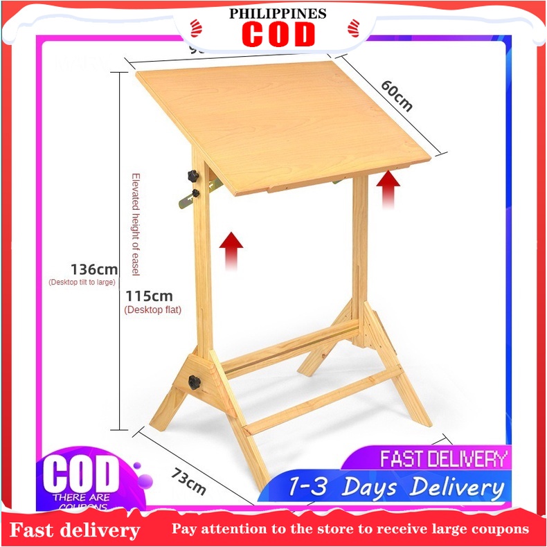 Height Adjustable Drafting Table Craft Table Drawing Table Painting ...