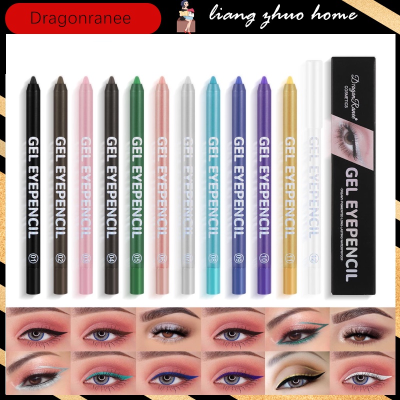 Dragon Ranee 12Color Matte Eyeliner Gel Pencil Soft Easy To Wear ...