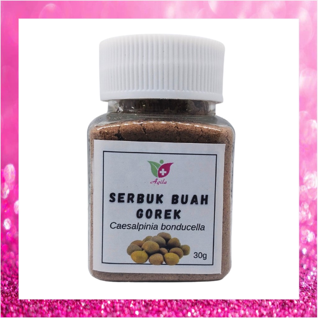 Serbuk Buah Gorek dalam botol ( 30g) Kelaci/ Caesalpinia Crista ...