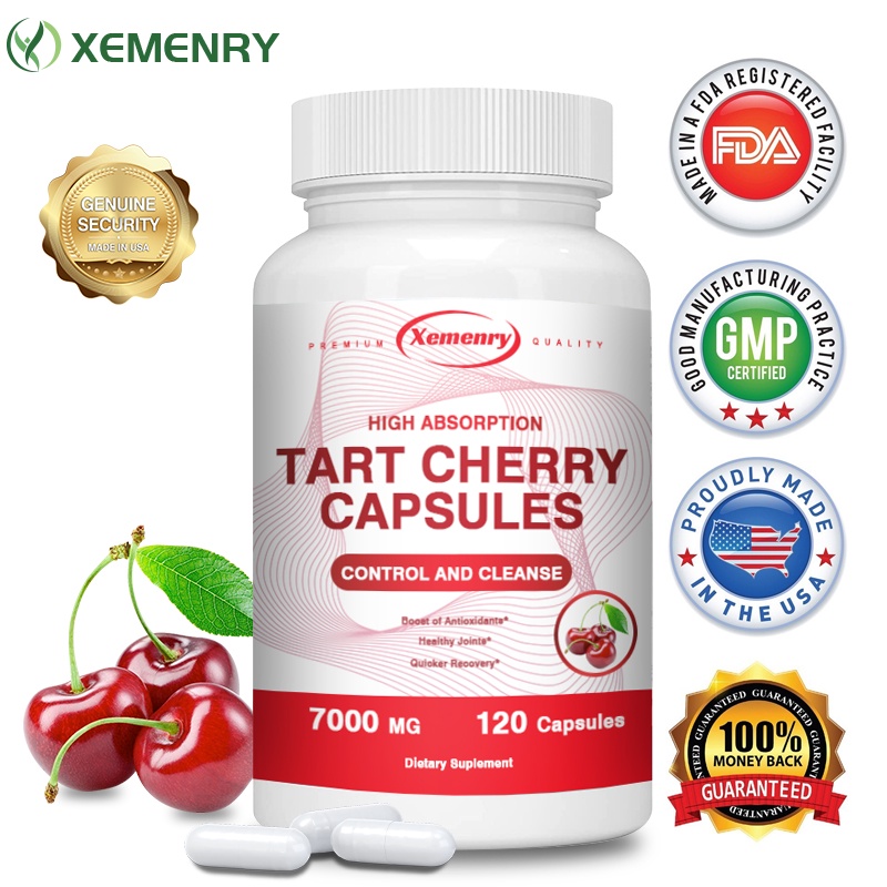 Tart Cherry Capsules - High Absorption Rate - Supports healthy uric ...