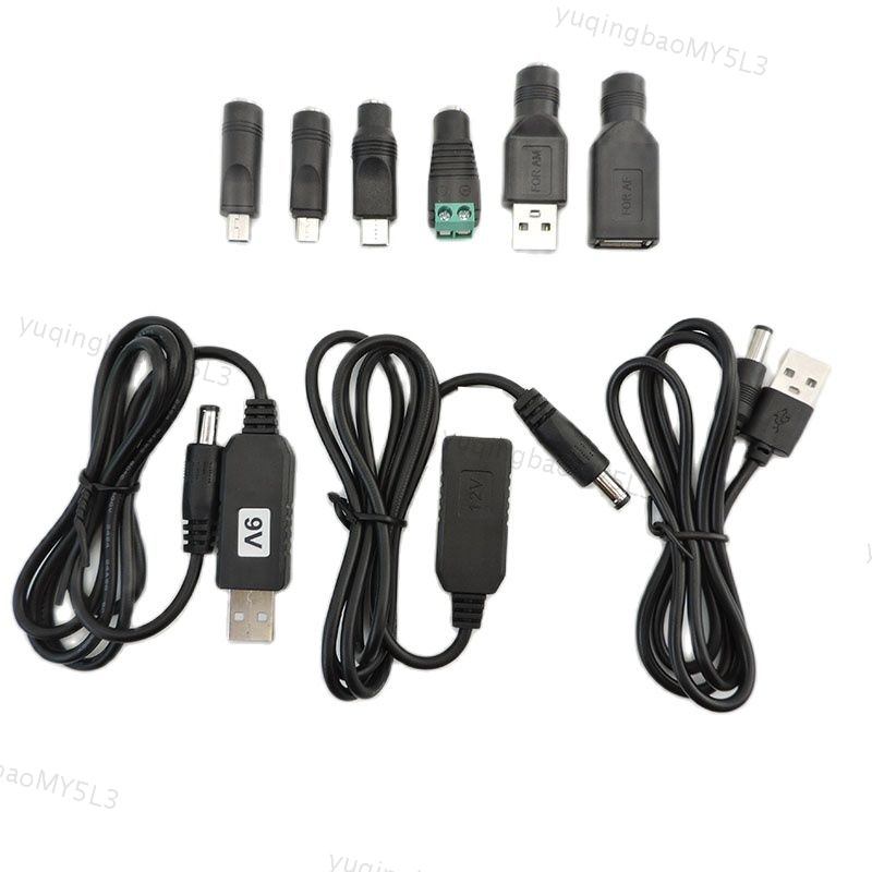 USB to DC 5V 9V 12V USB type a male female Mini 5pin Type C Power Boost ...