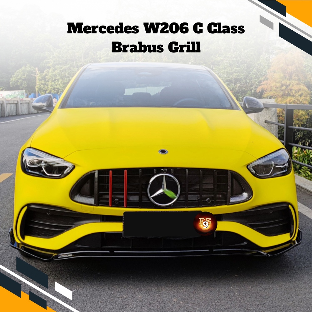 Mercedes W206 C Class 2022 Brabus Grill AMG Line C250 C300 C350 ...