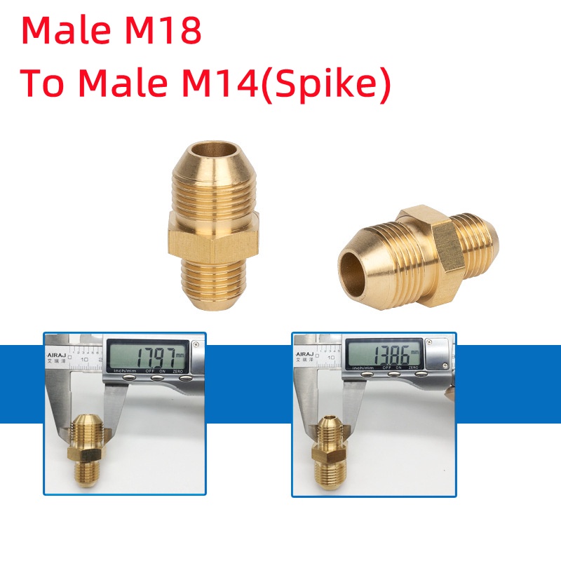 Brass 3/8" 1/4" M14 M18 M22 Thread Connector Male Female Adapter for High Pressure Washer Gun ...