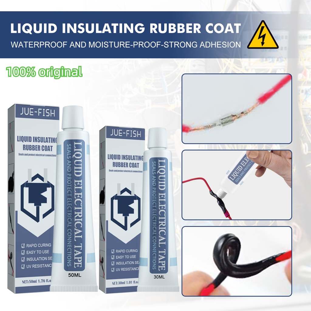 30/50ml Liquid Insulating Tape Repair Rubber Electrical Wire Cable Coat ...