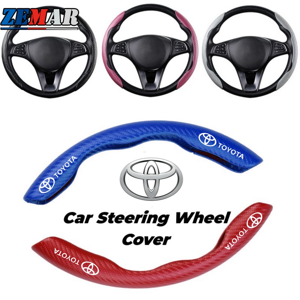 Toyota Car Steering Wheel Cover Carbon Fiber LinesSteering Wheel ...