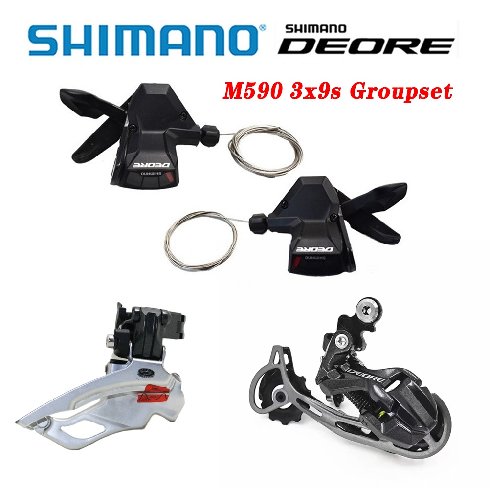 Shimano DEORE MTB Mountain Bike M590 3X9 Speed Shifter+RD-M591/M592 ...