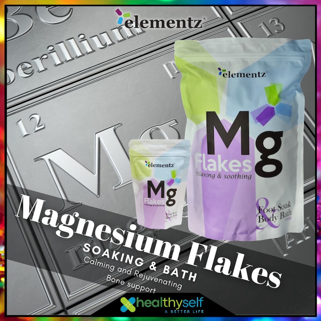 ELEMENTZ Mg Magnesium Flakes : bath foot soak recover rejuvenating ...