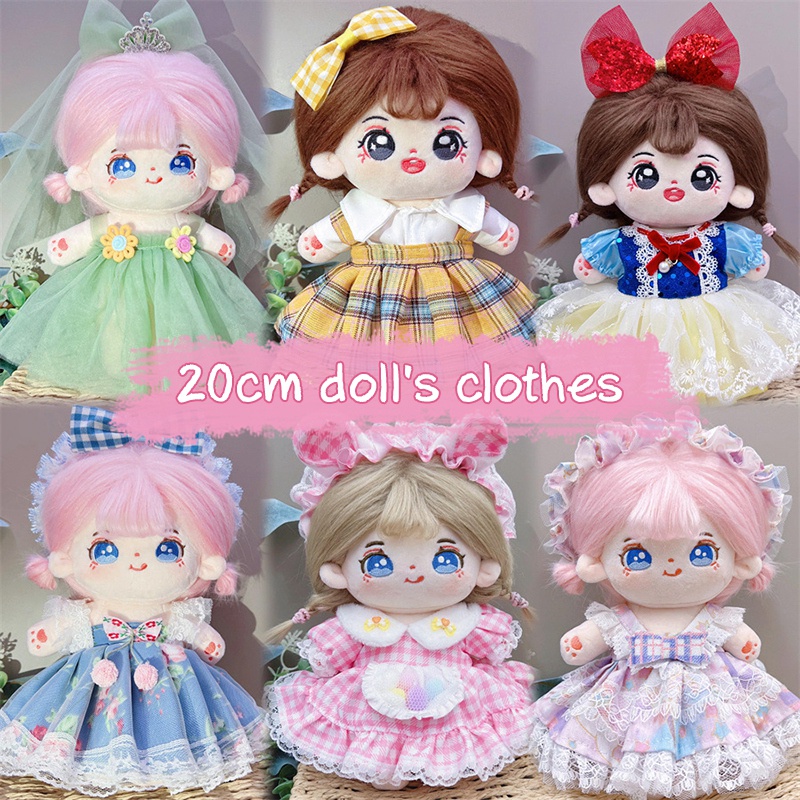 20cm Cotton Doll Clothing Lolita Cute Dress-Up Doll Accessories ...