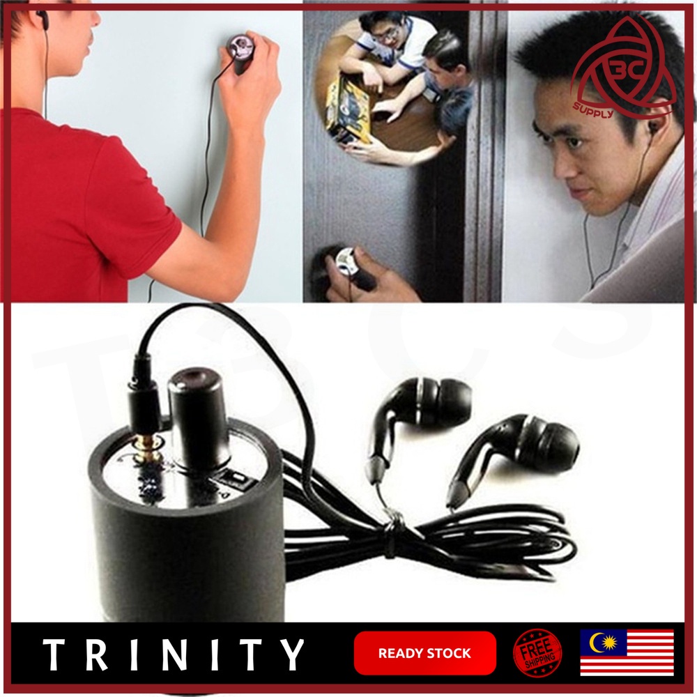 Professional Eavesdropping Contact Microphone Audio Ear Listening ...