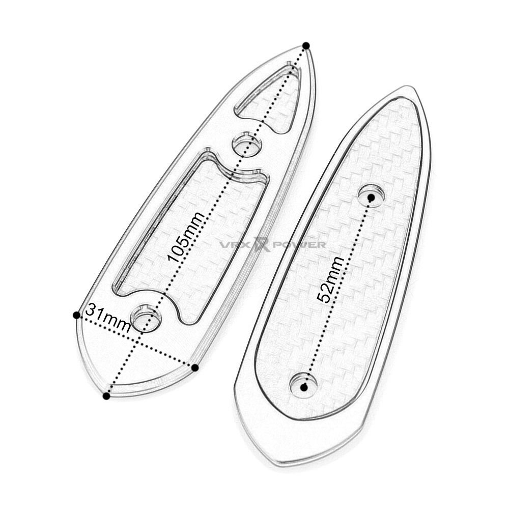 For YAMAHA R25 R3 Motorcycle Side Mirror Block Covers Rearview Mirrors ...