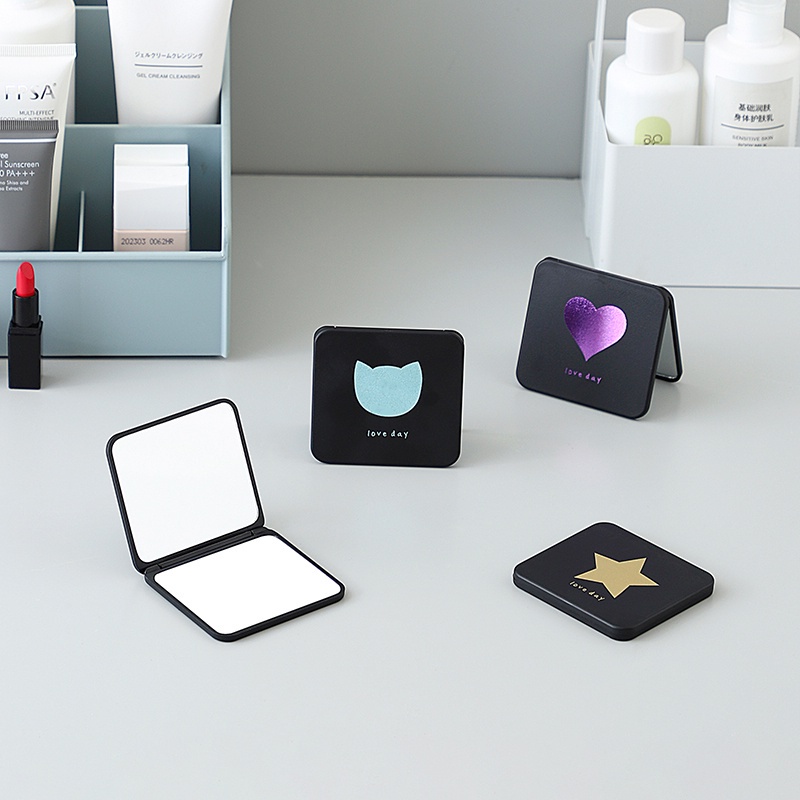 Mini Mirror / Mini Folding Mirror with 2 Sides Rectangular Model ...