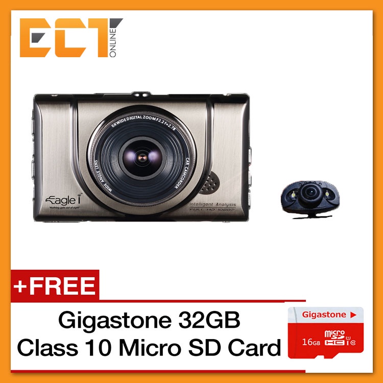 Eagle I EG-10 Dual Camera Full HD Portable Car Video Camera (With Rear ...