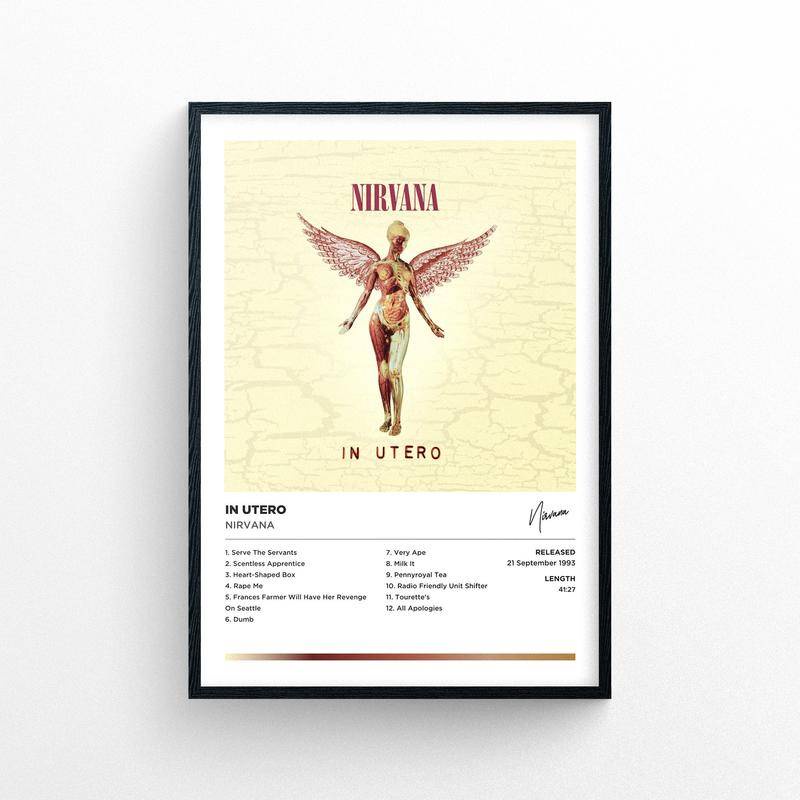 Nirvana - In Utero Unframed Poster Print | Polaroid Style | Album Cover ...