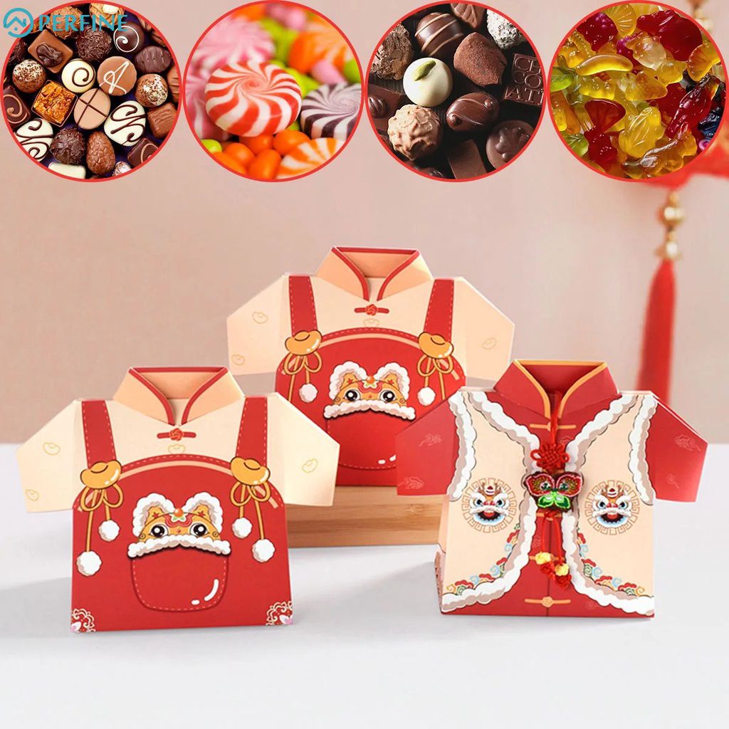 20pcs Chinese Style Packaging Box Traditional Cloth Shape Cookie Candy ...